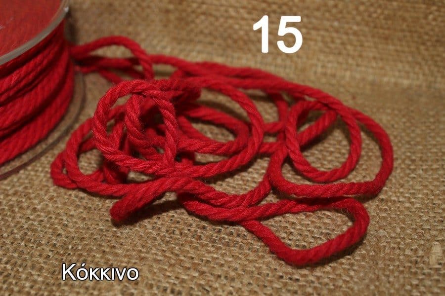 Κορδόνι 100% βαμβακερό στριφτό 10mm 10μ/καρούλι – Mylonas Trimmings