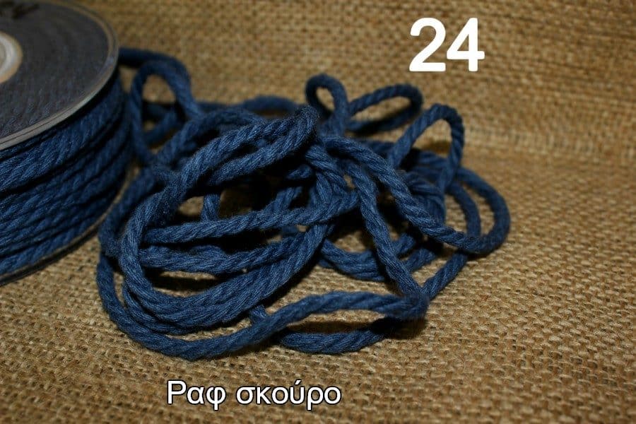 Κορδόνι 100% βαμβακερό στριφτό 10mm 10μ/καρούλι – Mylonas Trimmings