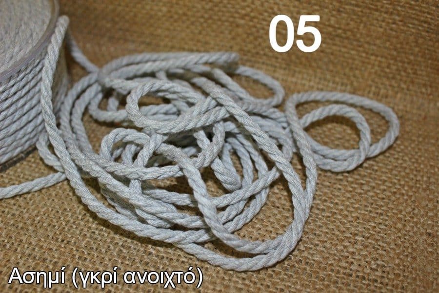 Κορδόνι 100% βαμβακερό στριφτό 10mm 10μ/καρούλι – Mylonas Trimmings